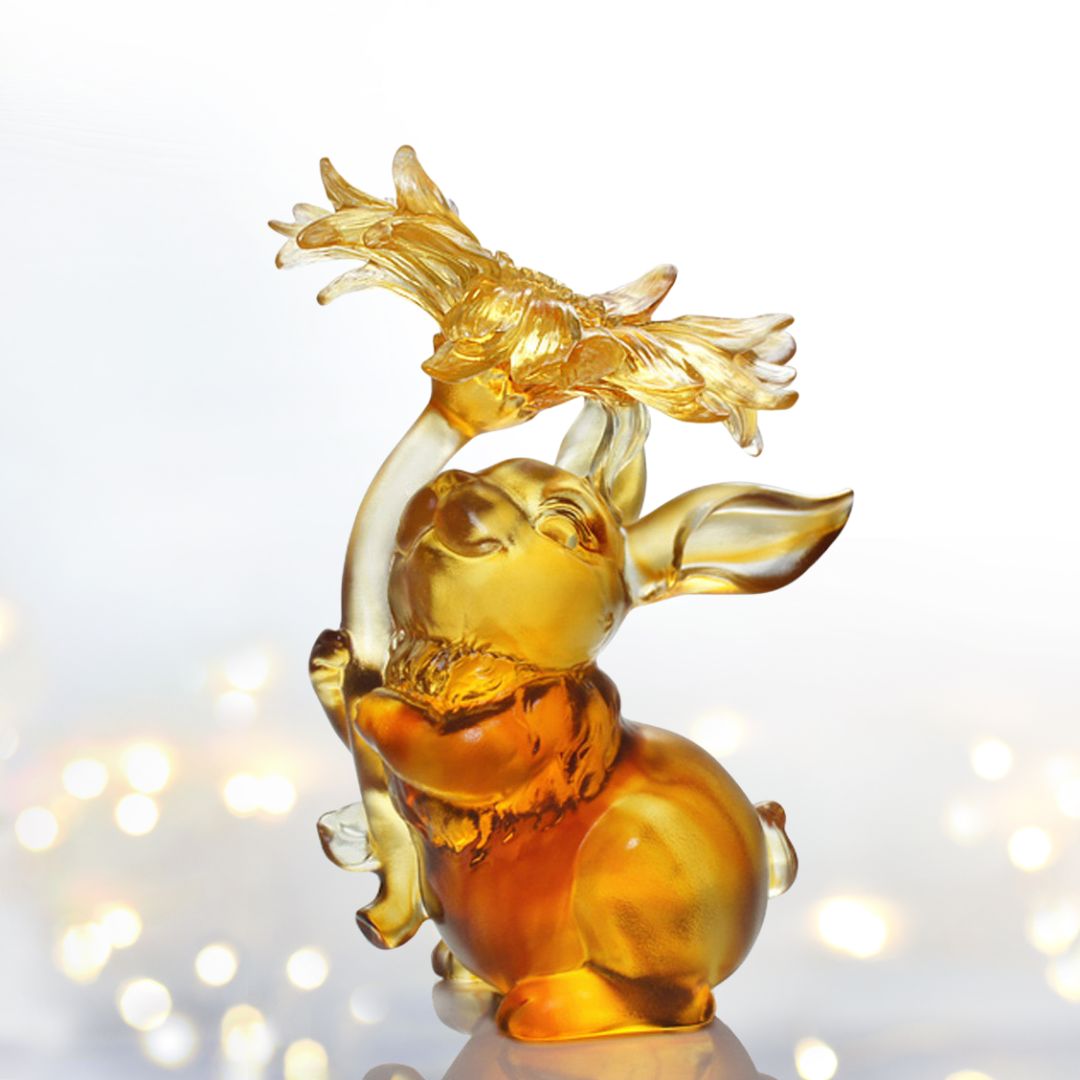 Spectacular Blossom of Mine (Success) - Crystal Bunny Rabbit Figurine ...