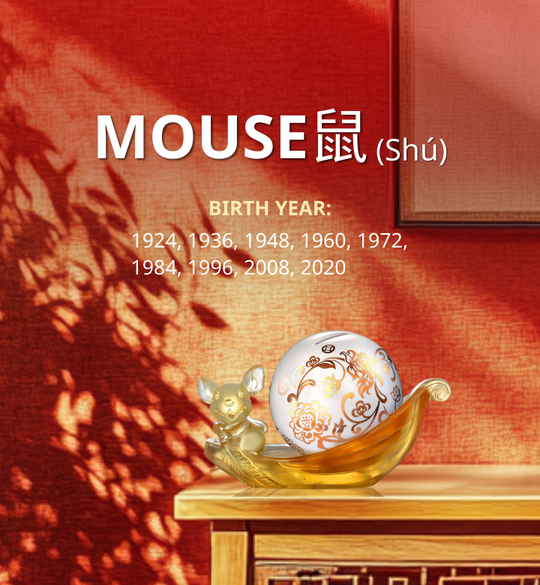 Year of the Mouse Rat Collection | Elegant Crystal Mouse Figurines ...