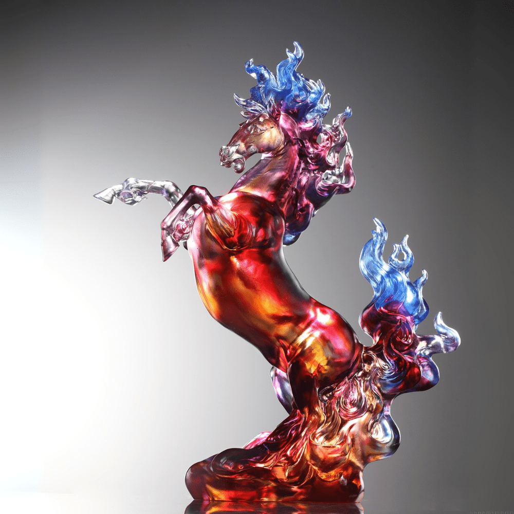 Crystal Horse Sculpture, A Glorious Occasion | LIULI – LIULI Crystal Art