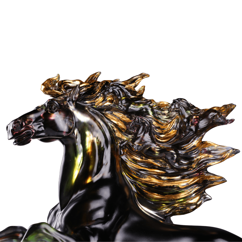 Crystal Horse Sculpture, Excelsior | LIULI Crystal Art