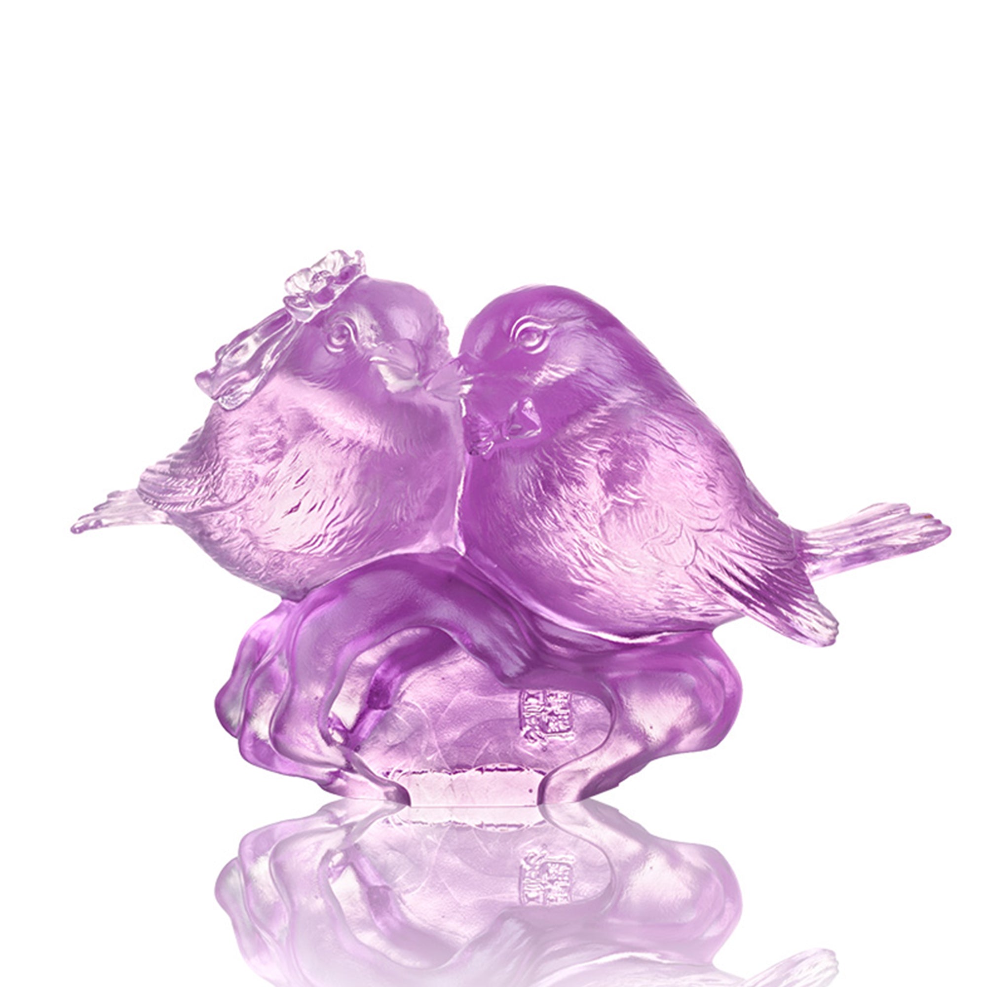 Crystal Bird Sculpture, Our Happiness (Purple/Red clear) – LIULI ...