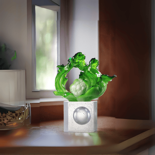 Crystal Home Decor, Cauliflower Sculpture, Tranquil Resplendence ...