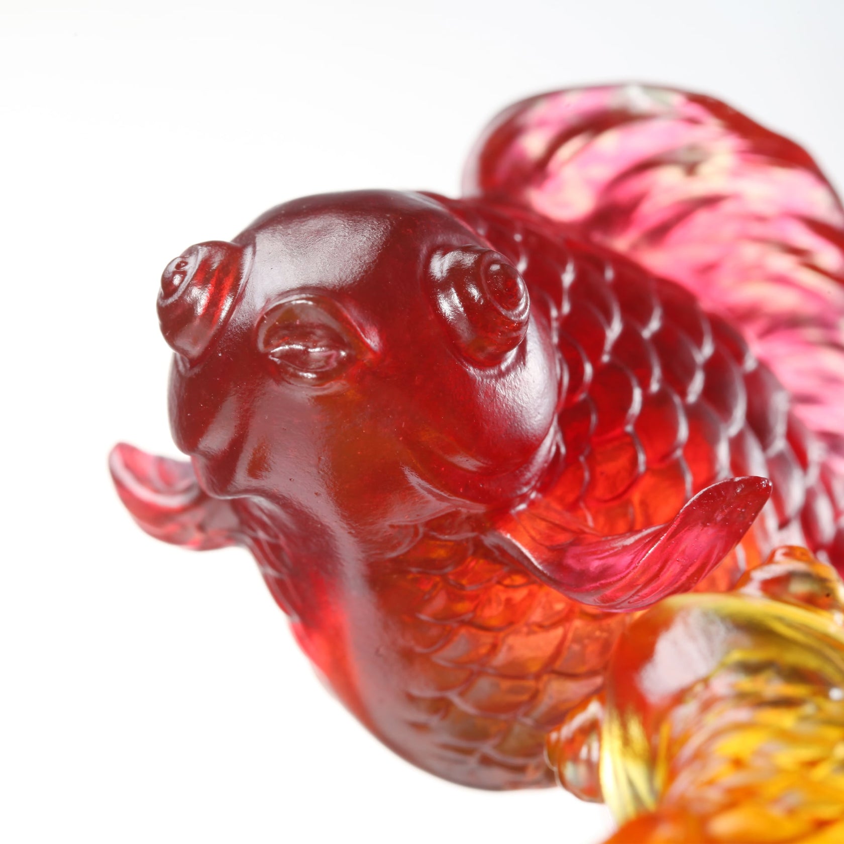 Crystal Koi Fish Figurine, In Unity – LIULI Crystal Art