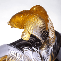 Crystal Koi Fish Figurine, Up to Clear Skies – LIULI Crystal Art