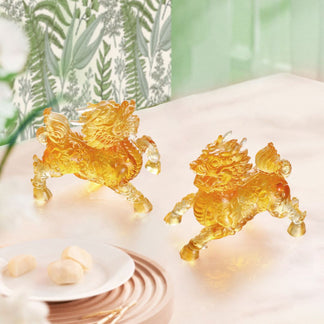 LIULI Crystal, Mythical Creature, Qilin Figurines | Benevolent Fortune ...