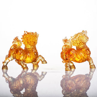 LIULI Crystal, Mythical Creature, Qilin Figurines | Benevolent Fortune ...