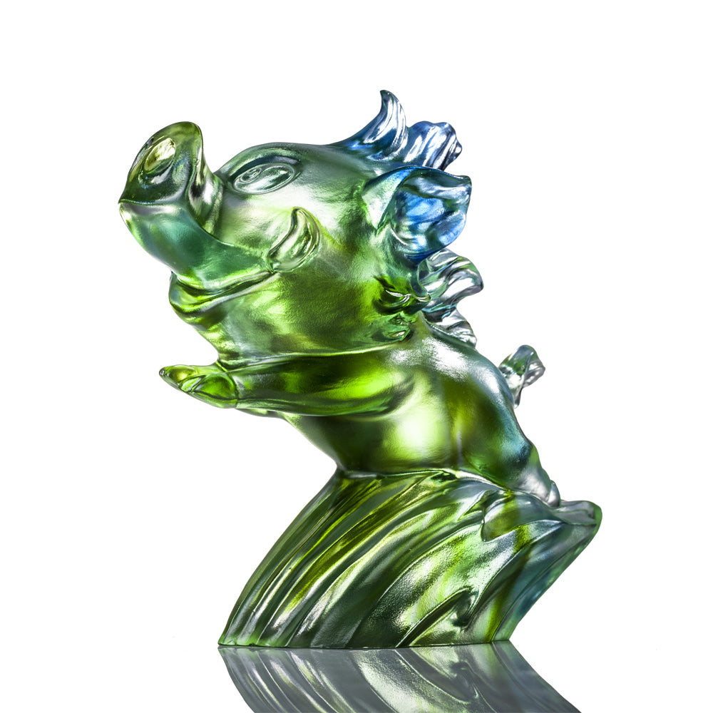 Crystal Animal, Pig, In Pursuit of Dreams – LIULI Crystal Art