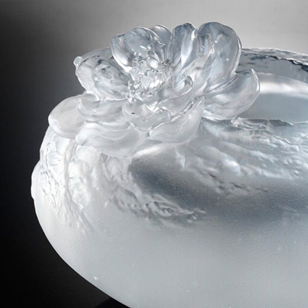 A Fresh and Wonderful Blessing: Peach Blossom Flower Blessing – LIULI Crystal Art